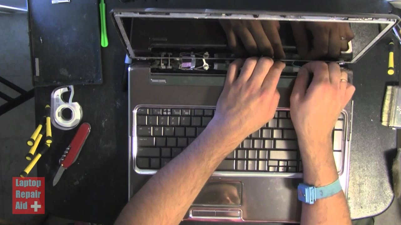HP DV7 HOW TO REMOVE LCD SCREEN - YouTube