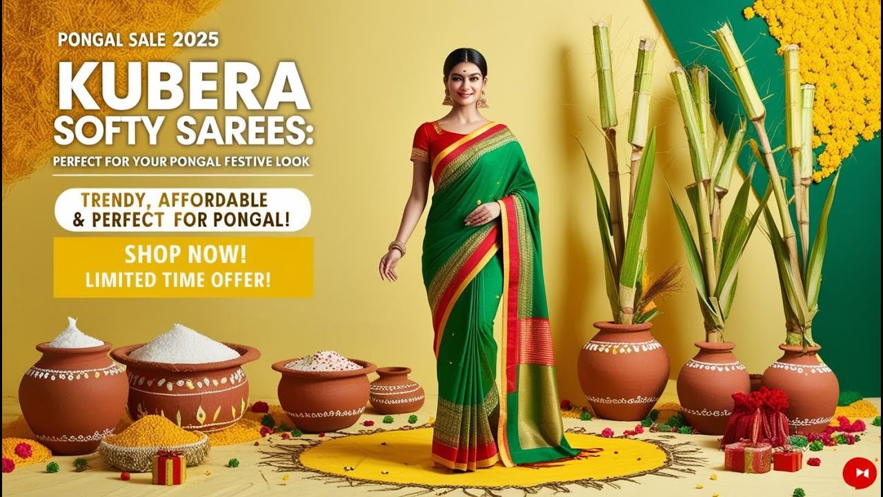"🌾 Pongal 2025 Special: Kubera Softy Saree Collection Reveal ...