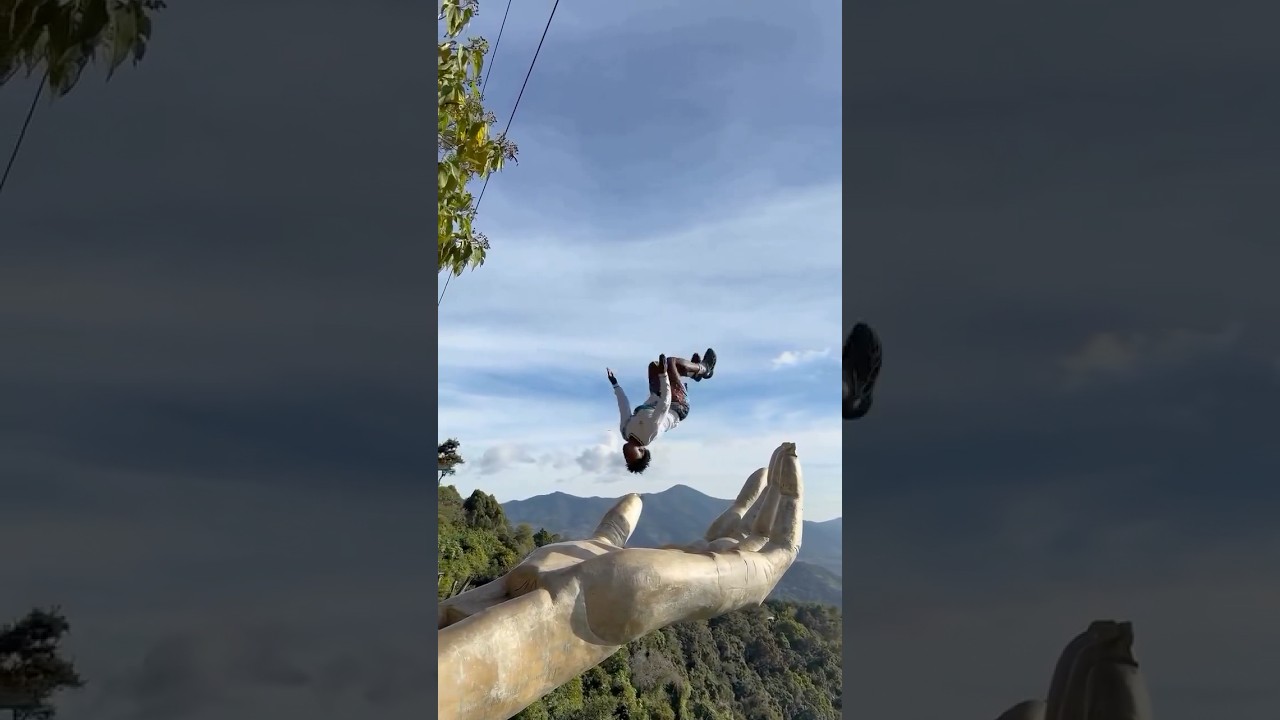 IShowSpeed risking his life doing Backflip on HAND OF GOD🪬 - YouTube