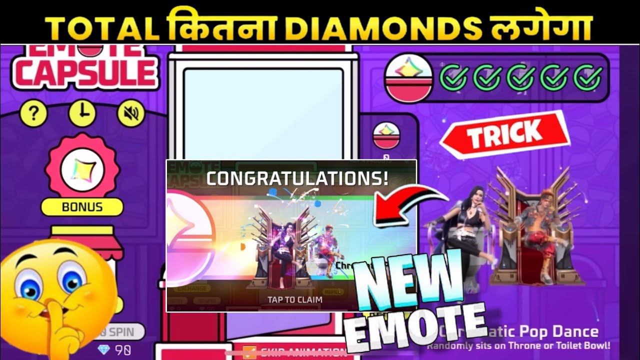Emote Capsule Event Free Fire | New Throne Emote | Free Fire New Event ...