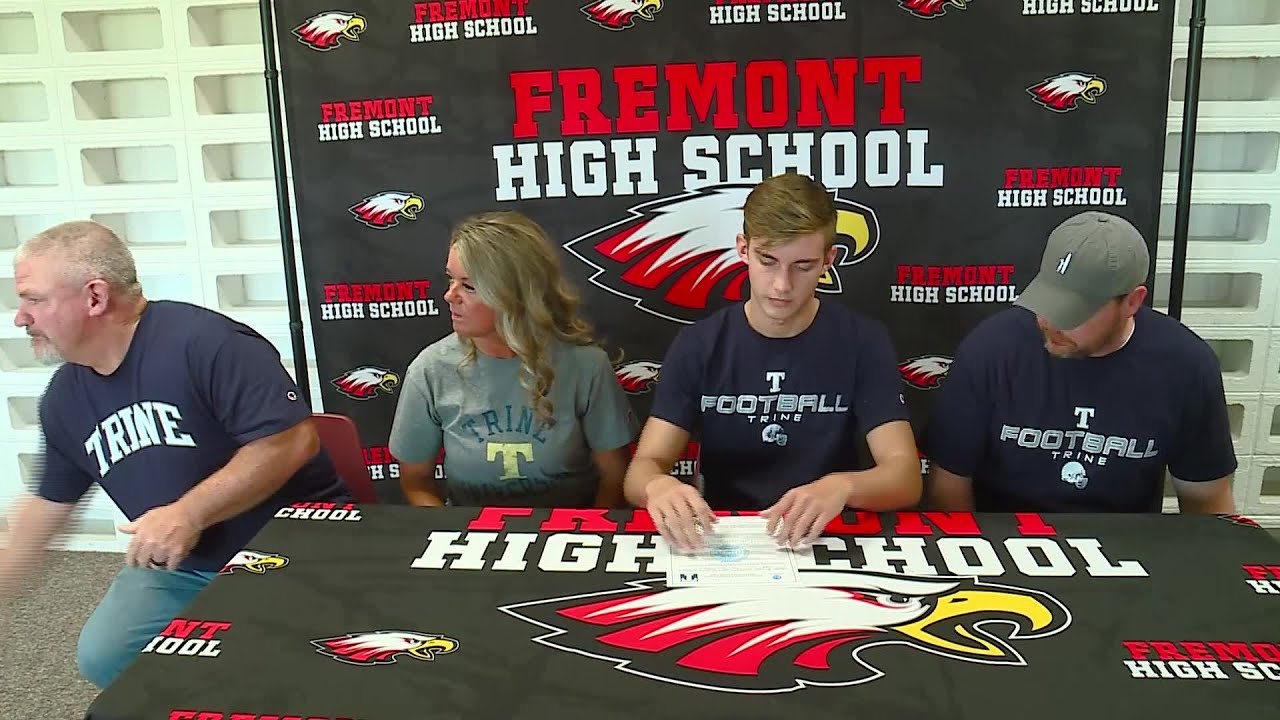 Fremont's Brogan Blue full signing day interview with Trine University ...