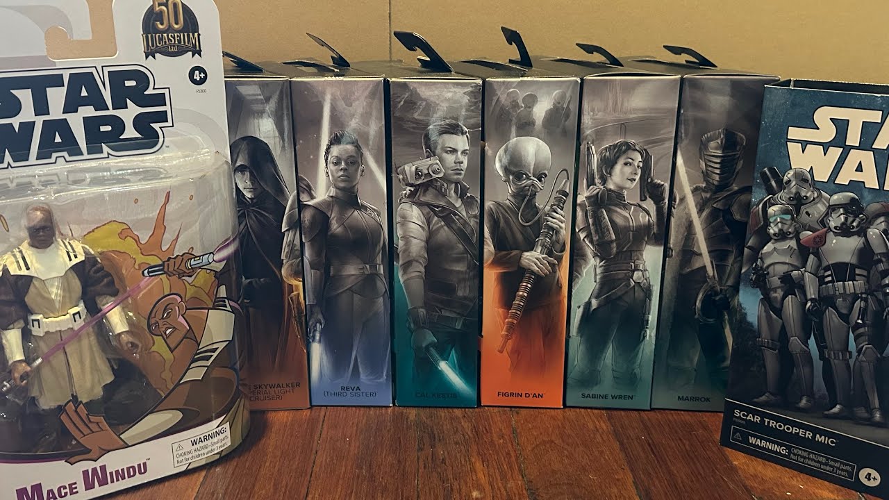 Star Wars - THE BLACK SERIES - 2D Mace Windu, Luke Skywalker, Reva, Cal ...