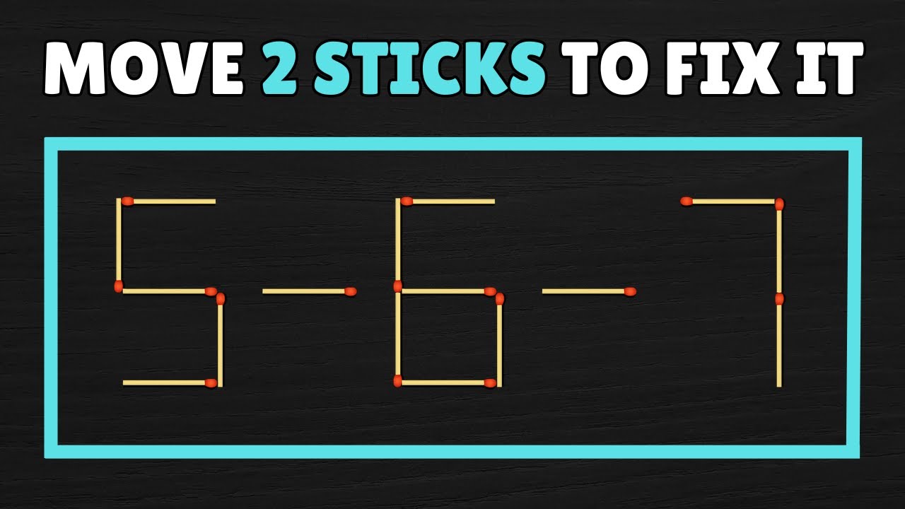 Prove Your Genius! Adjust 2 Sticks Correctly! - YouTube