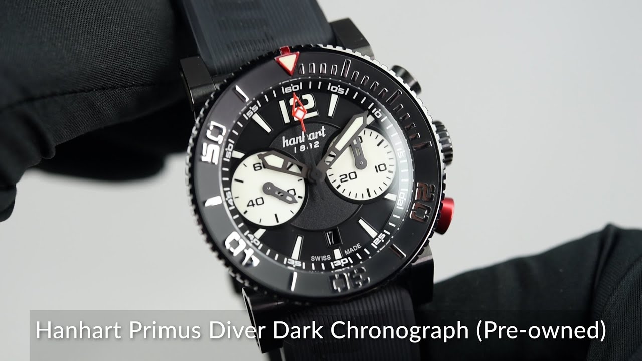 Hanhart Primus Diver Dark Chronograph (Pre-owned) - YouTube