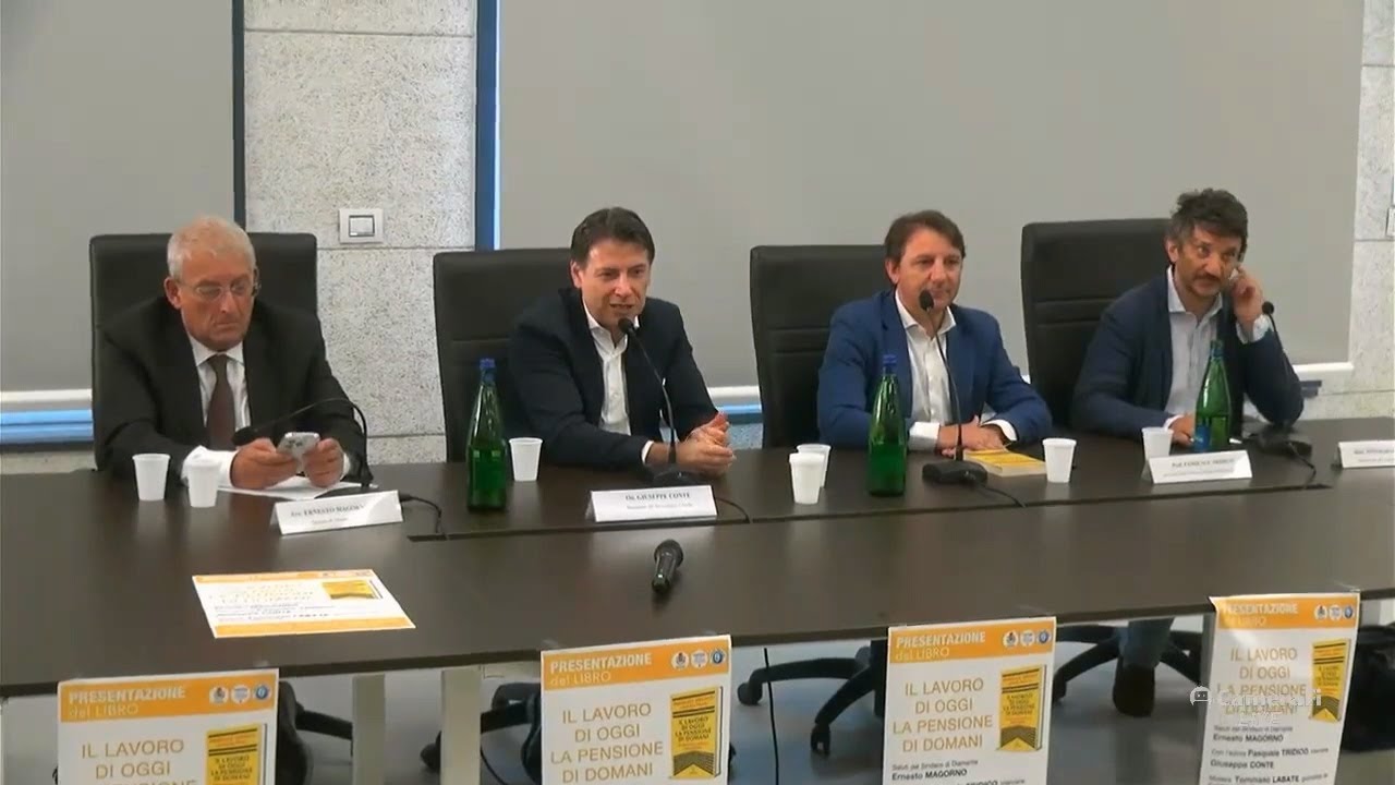 Giuseppe Conte e Pasquale Tridico: presentazione del libro Il lavoro di ...