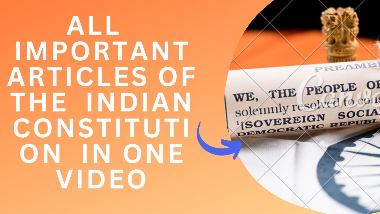 ALL IMPORTANT ARTICLES OF THE INDIAN CONSTITUTION IN ONE VIDEO #article ...