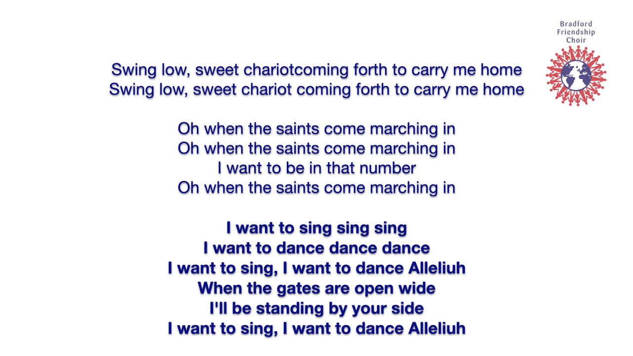 Swing low, saints, I want to sing - YouTube