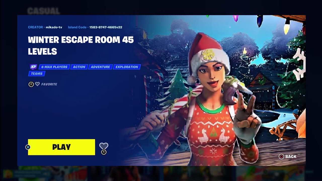 Winter Escape Room 45 Levels | Creator: Mikoado-tv | Fortnite Creative - YouTube
