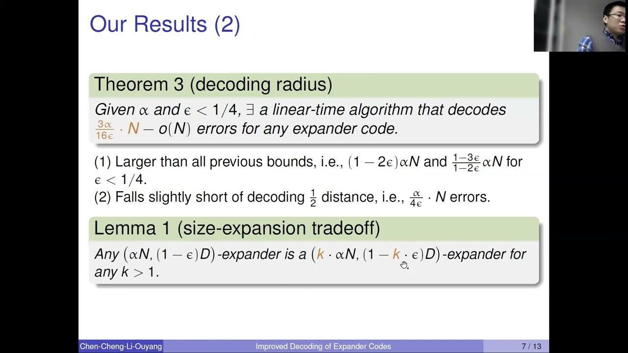 Improved Decoding of Expander Codes - YouTube