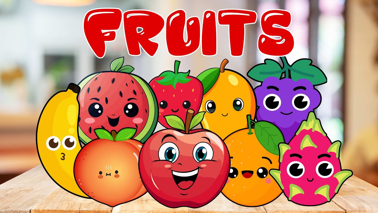 Fun Fruit Learning for Kids: Catchy Animations and Colorful Images! 🍏🍍🍓 ...