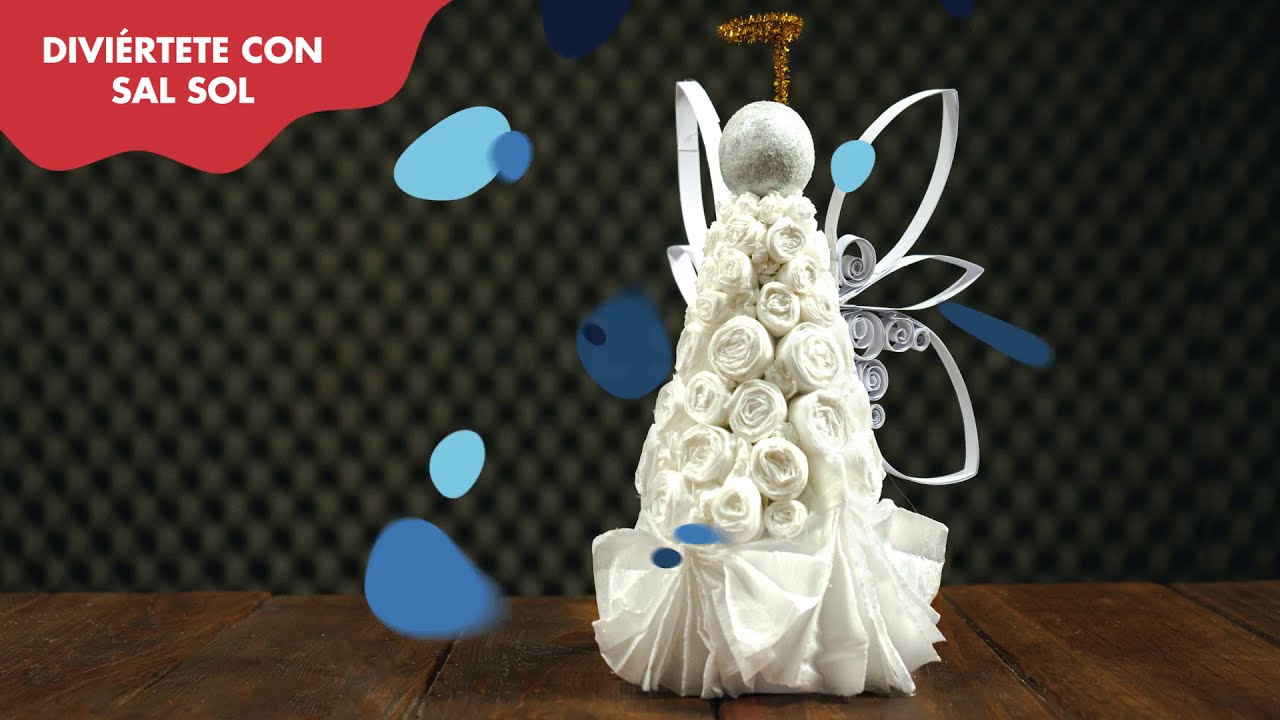 Manualidad de ángel para el árbol de navidad - YouTube