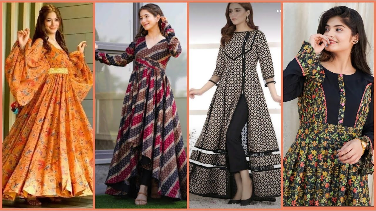 trendy long frocks design for summer||stylish long frocks designs for ...