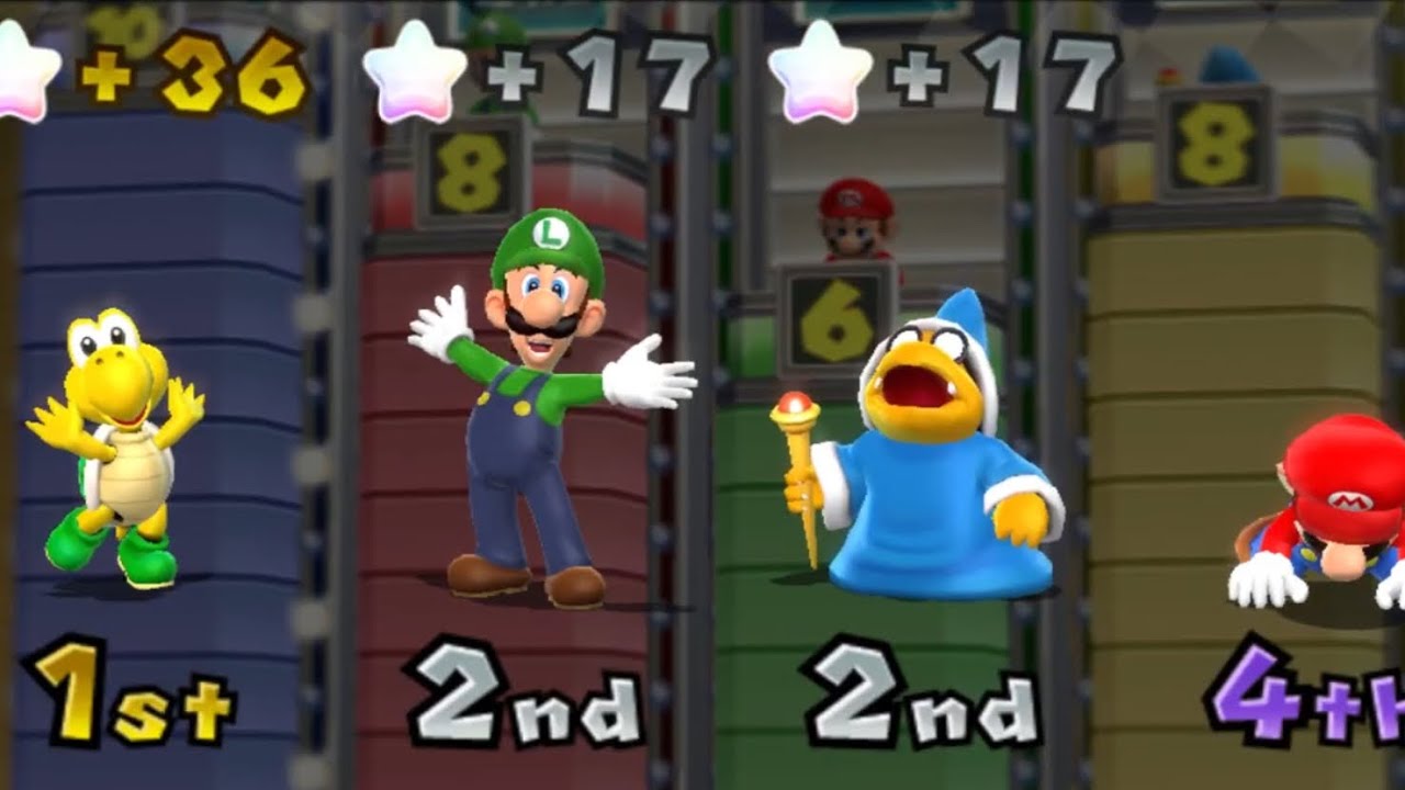 Mario Party 9- Koopa vs Mario vs Magikoopa vs Luigi- Magma Mine (Hard ...