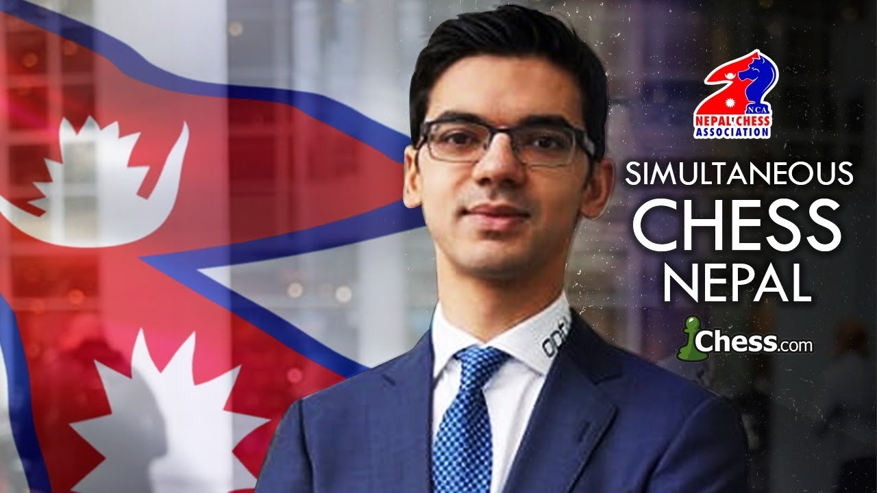 Anish Giri chess simul for Nepal - YouTube
