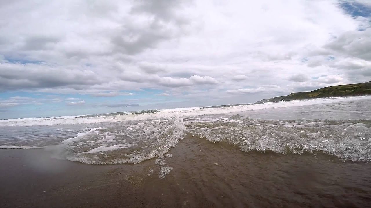 surfing at pease and coldingham bay, scotland - YouTube