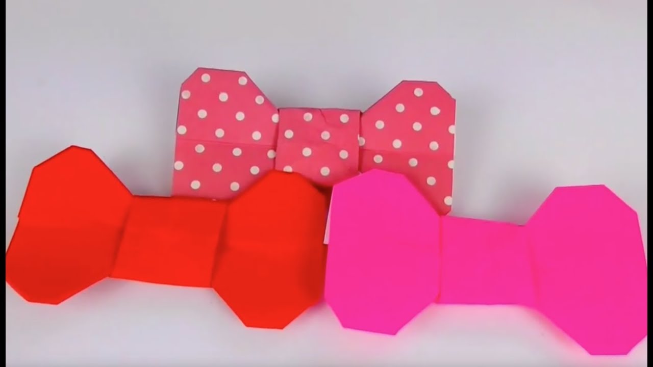 Minnie Mouse Origami Bow Tutorial! - YouTube