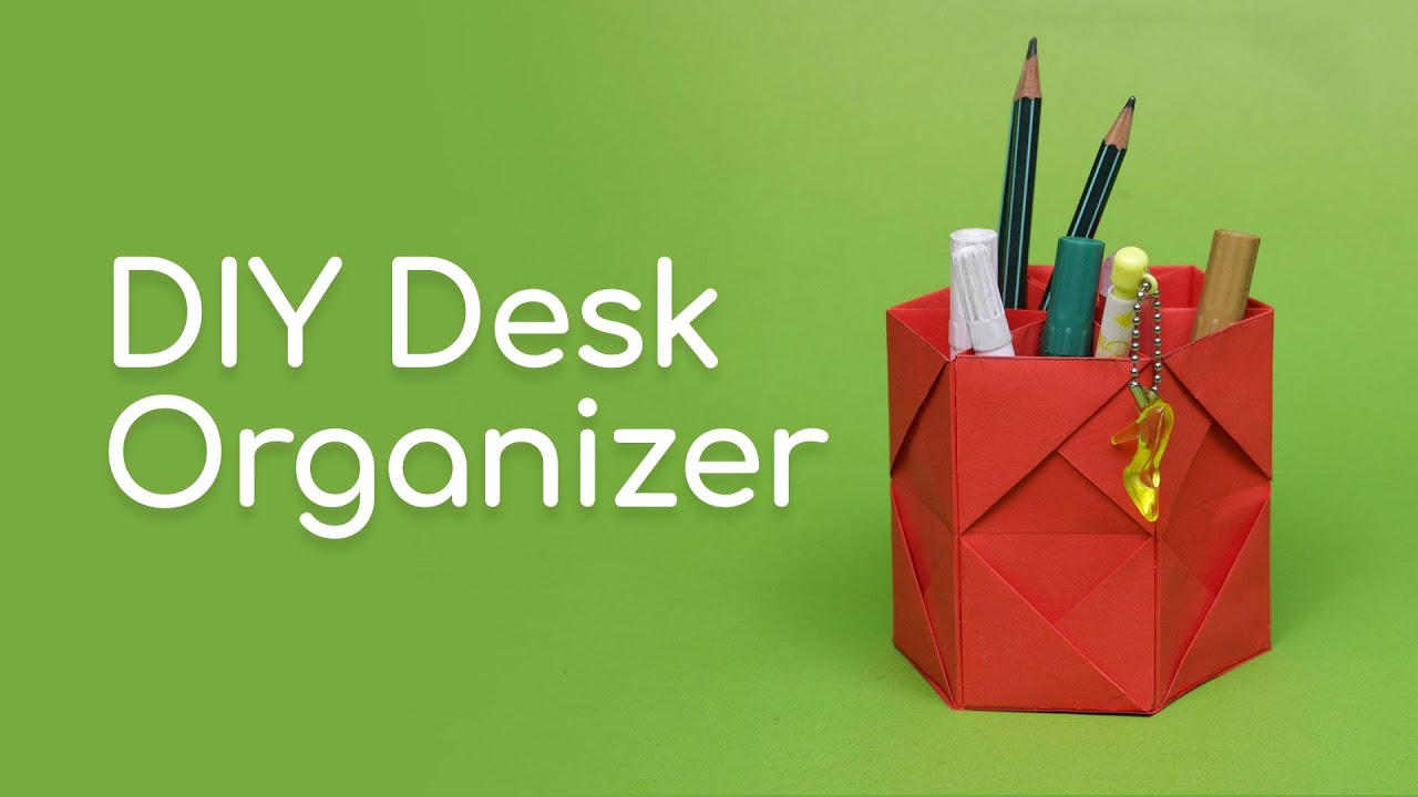 DIY Creative Desk Organizer | Origami Paper Folding Instructions Step ...