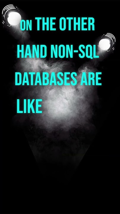 Understanding the Basics of SQL and Non-SQL Databases - YouTube