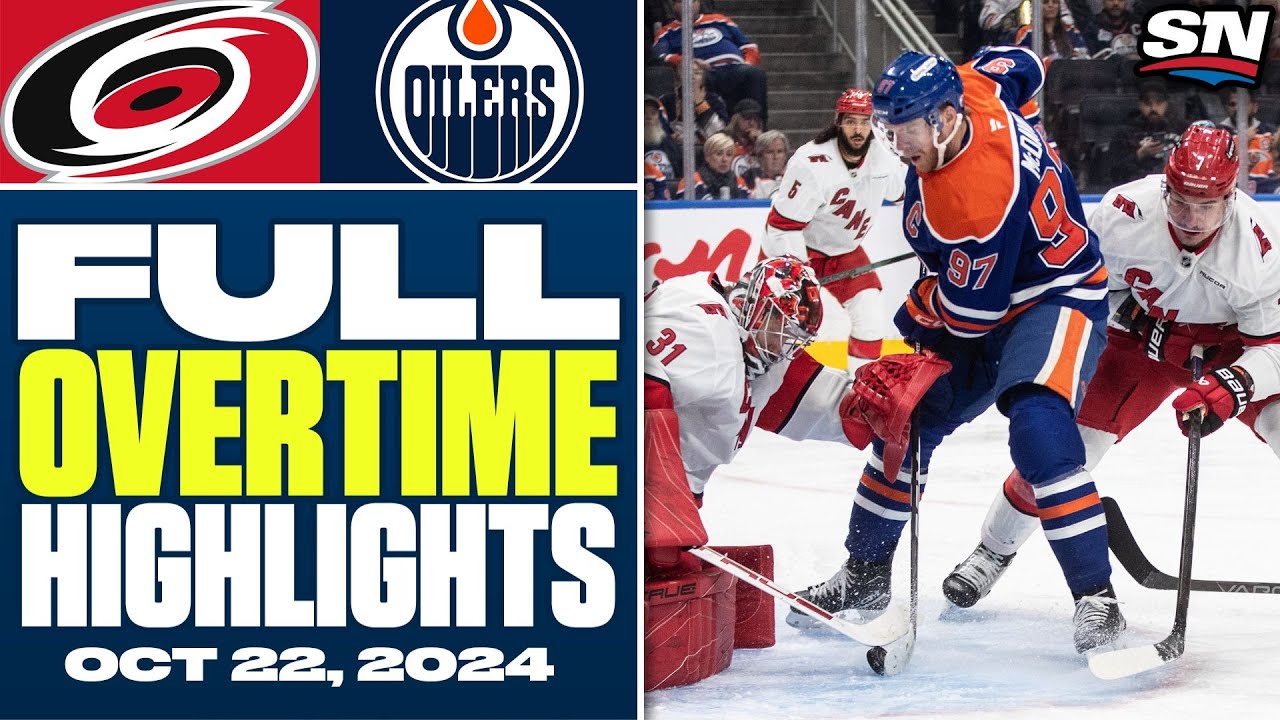 Carolina Hurricanes at Edmonton Oilers | FULL Overtime Highlights ...