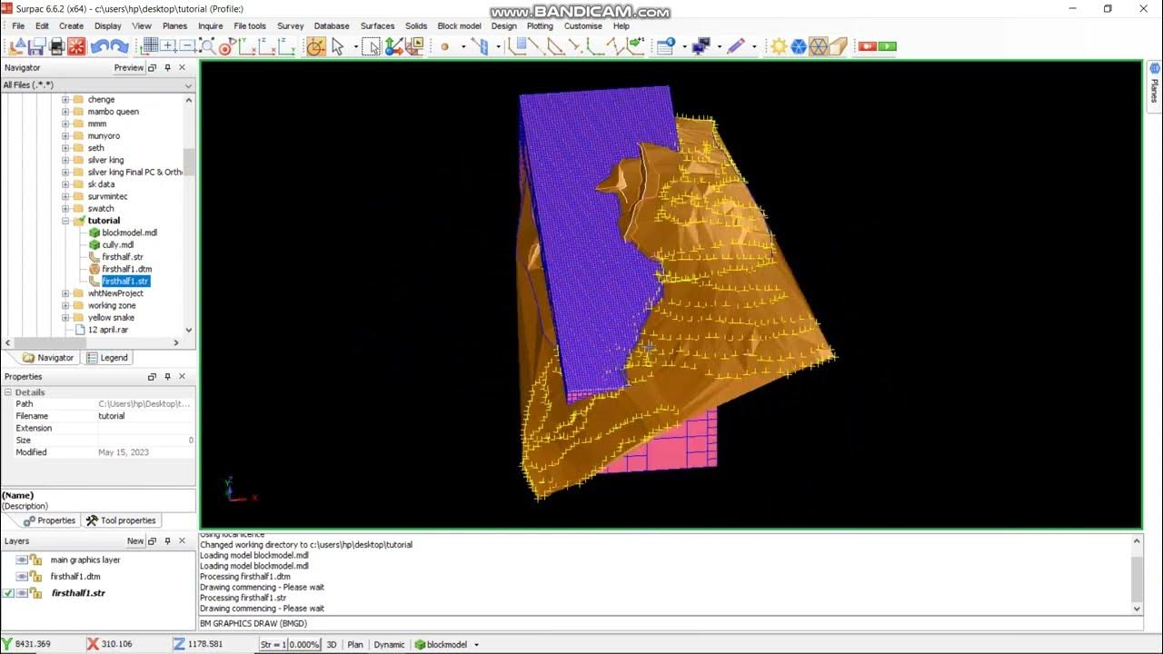 how to open a block model in surpac - YouTube