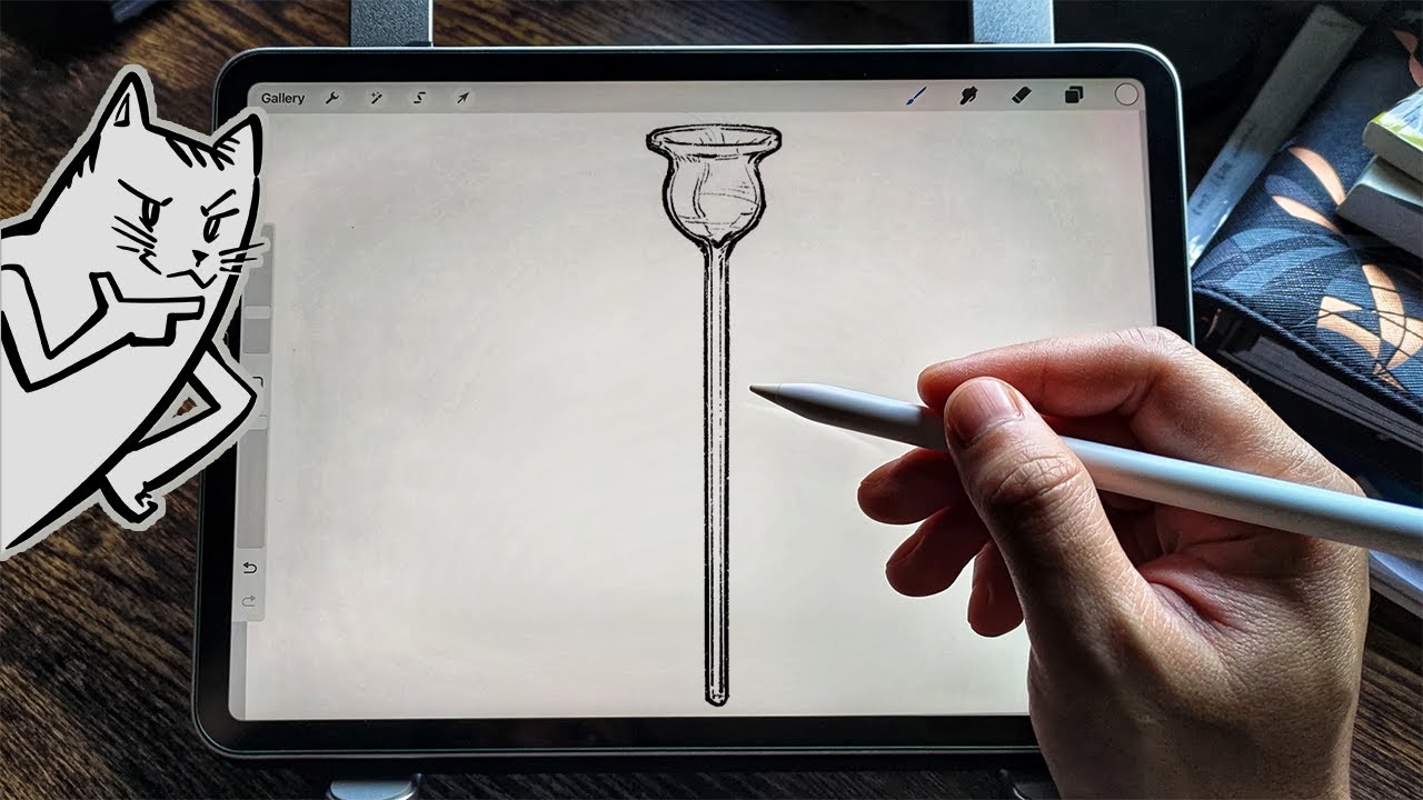 How to draw Thistle Funnel Glass 🧪 - YouTube