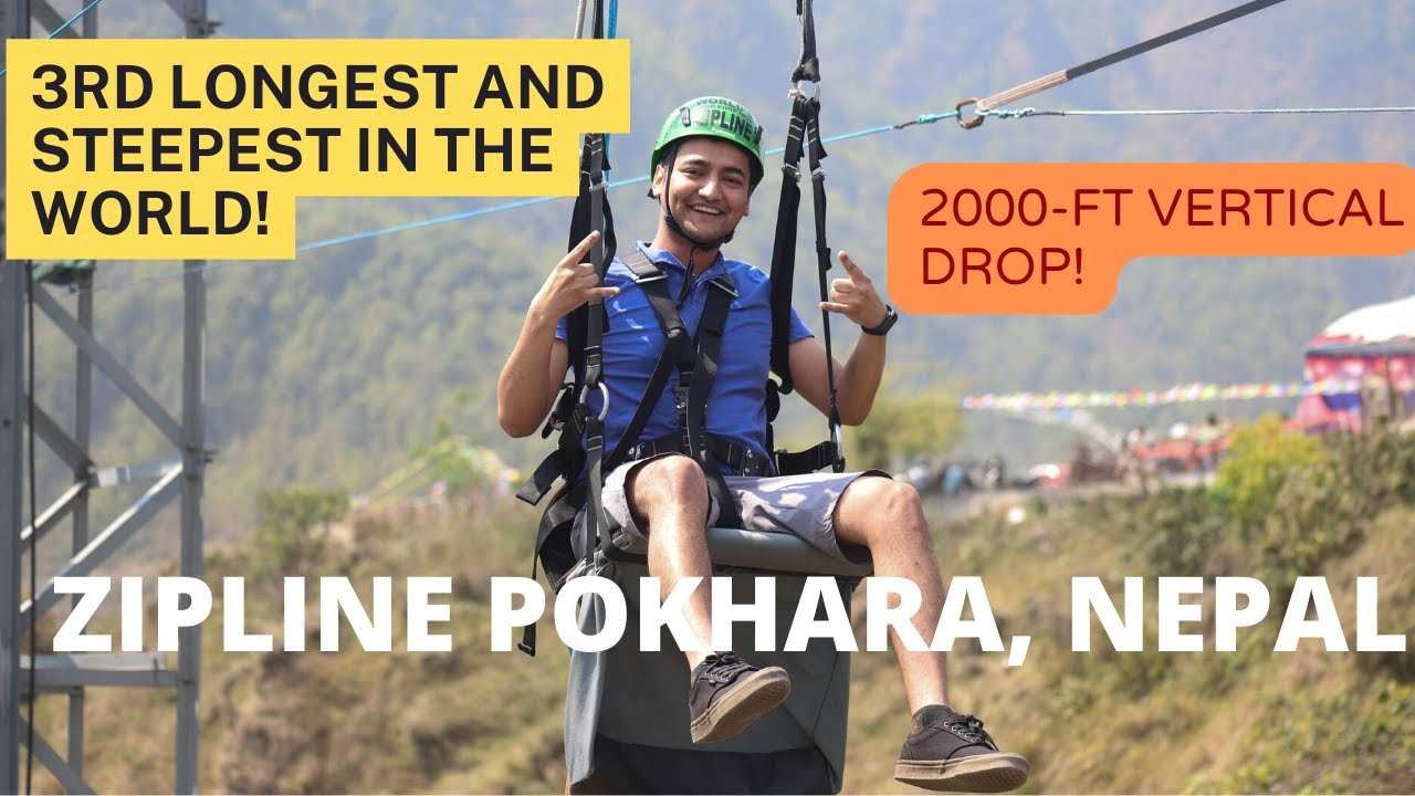 Zipline Pokhara/ Zipflyer/ Fast and Steep/Highground Adventure - YouTube