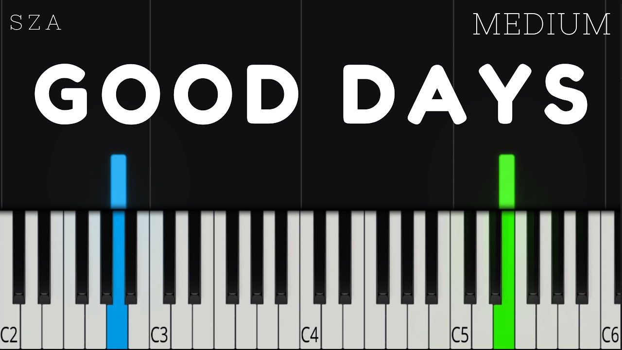 SZA - Good Days | Medium Piano Tutorial - YouTube