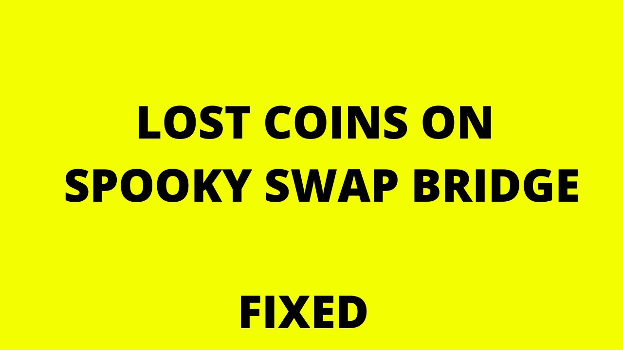 How To Find Lost Coins On The Any Swap Bridge YouTube How To Find Lost Coins On The Any Swap Bridge YouTube