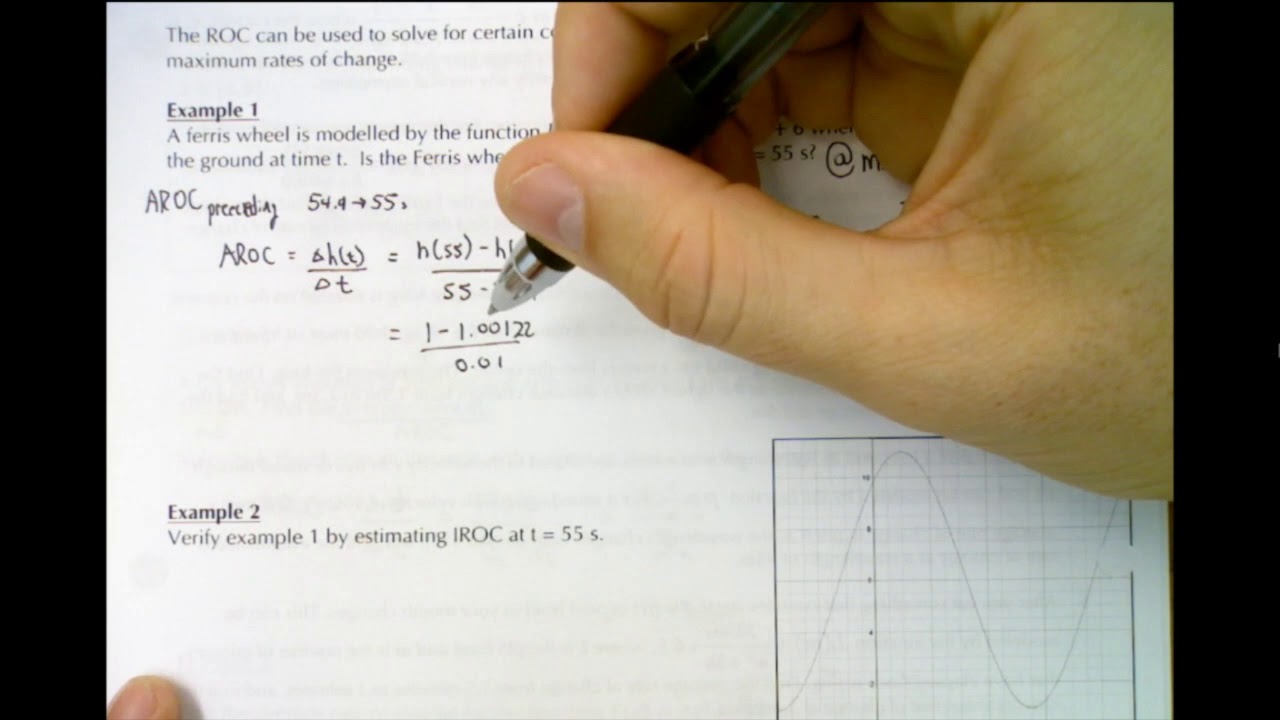MHF4U1 - 2.5 - Solving Problems Involving Rate of Change - YouTube