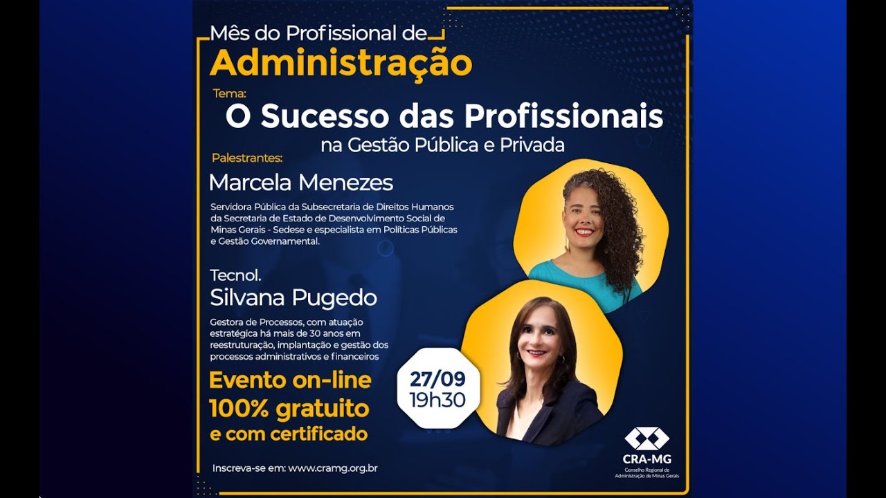 CRA-MG | O Sucesso das Profissionais na Gestão Pública e Privada - YouTube