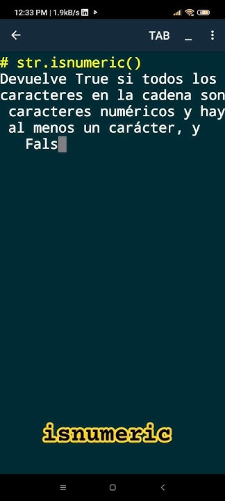 Python Strings Isnumeric Python Programming Coderjz Youtube