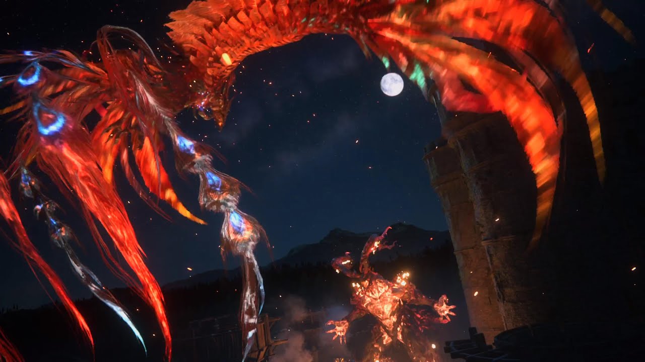 FINAL FANTASY XVI - Intro/Opening - Ifrit vs Phoenix (without voices ...