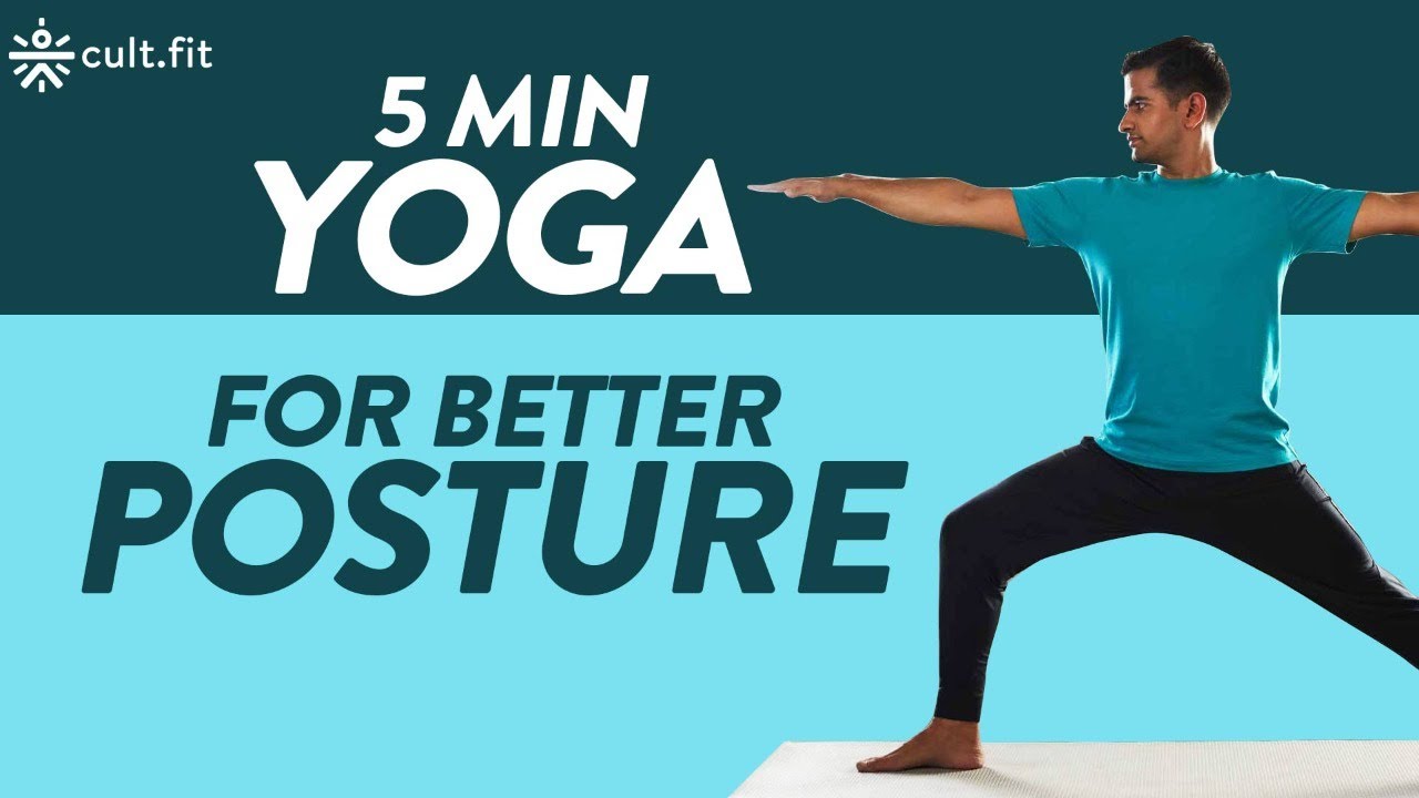 5 Mins Yoga for Better Posture | Fit In Five | Yoga Poses At Home ...