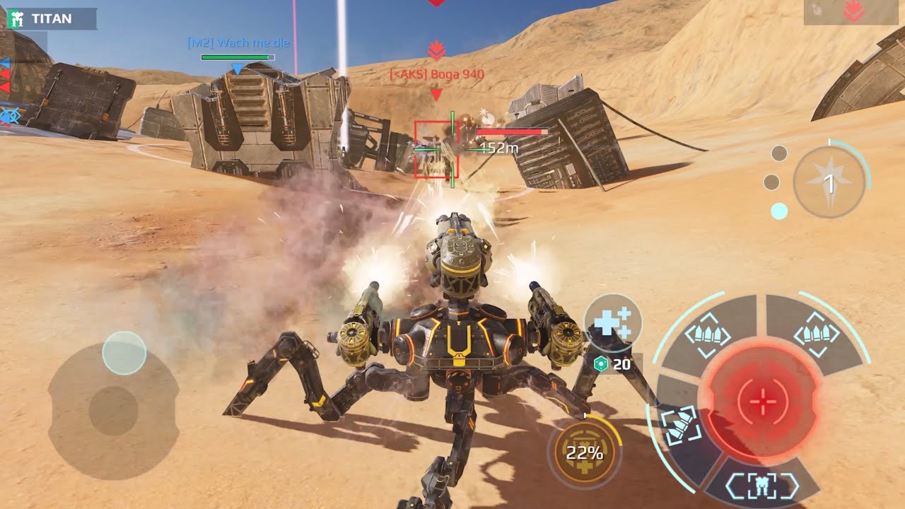 MK3 Rayker leads four spiders into War for event task — War Robots - YouTube