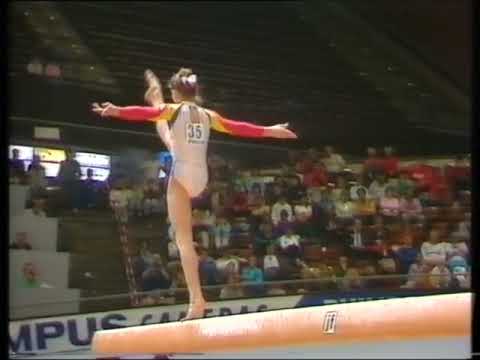 Daniela Silivas ROM -  1987 World Gymnastics Championhips Compulsory Balance Beam [10.00]