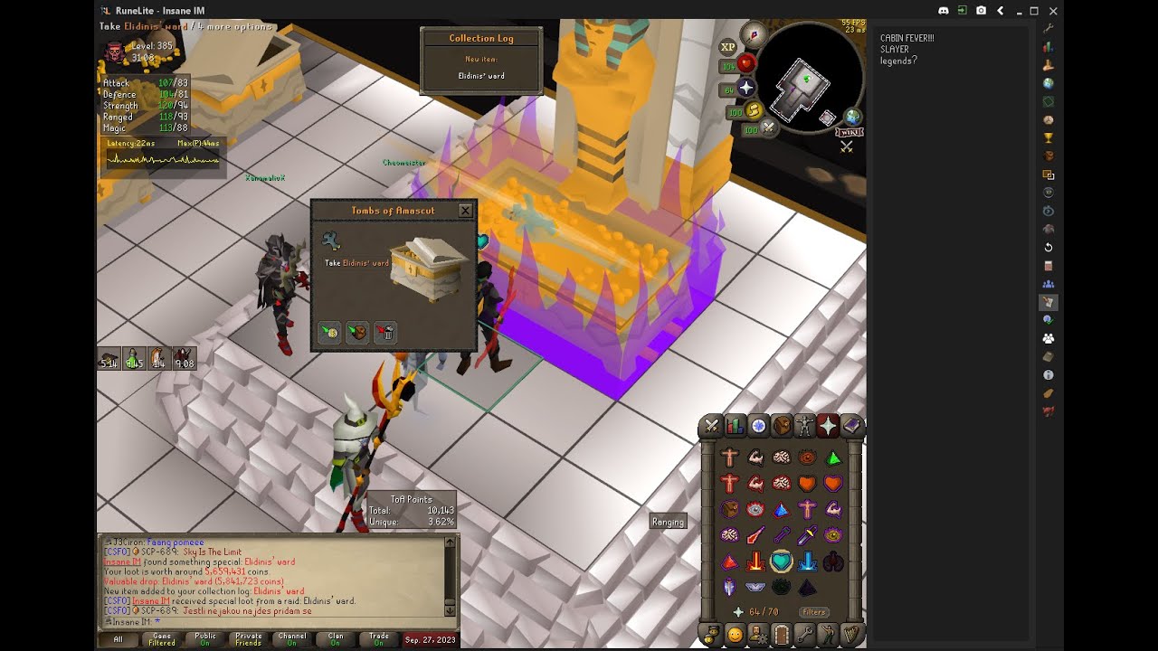 OSRS - ToA solo 350 mid level iron (trident/hasta/bowfa) - YouTube