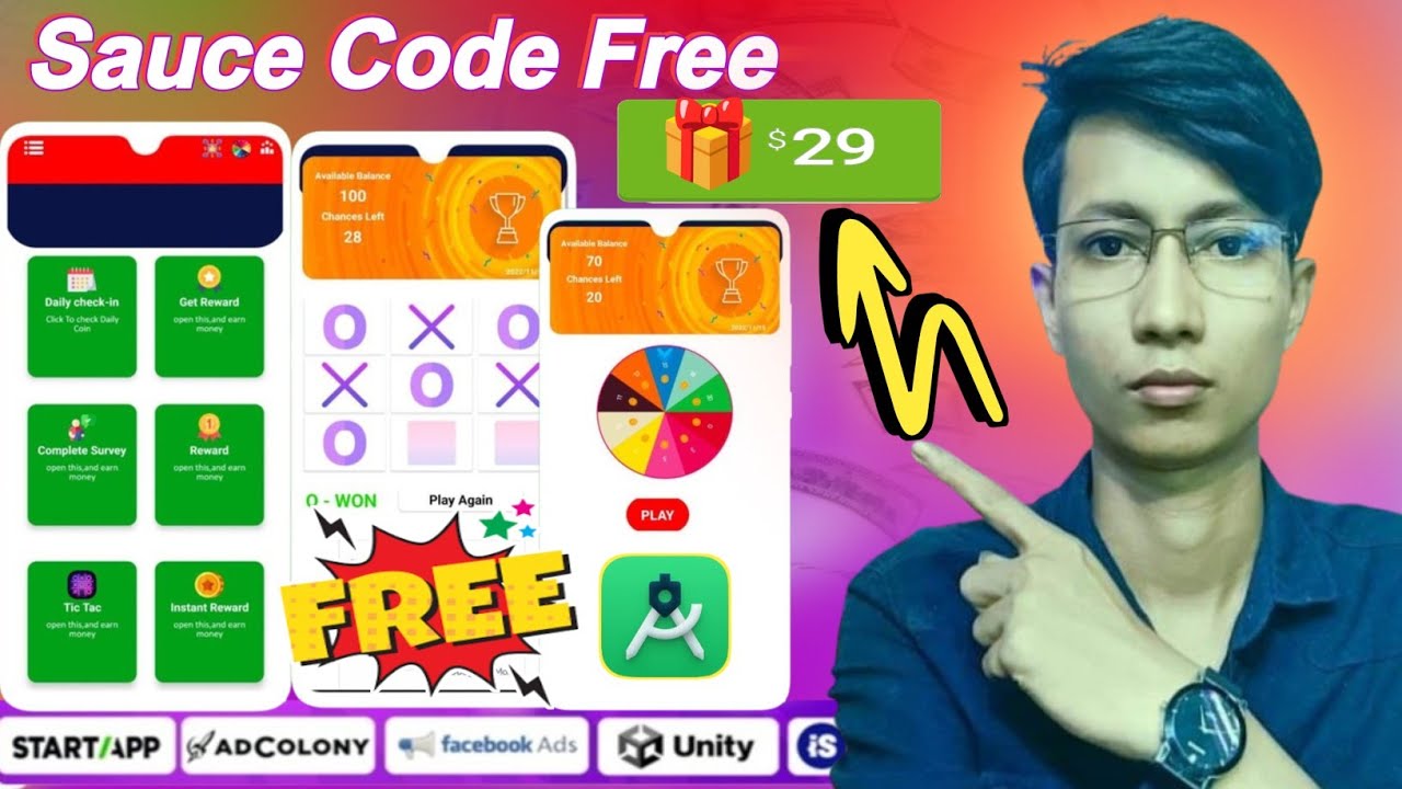 Android studio source code free codecanyon।। Reward Earning App lucky ...