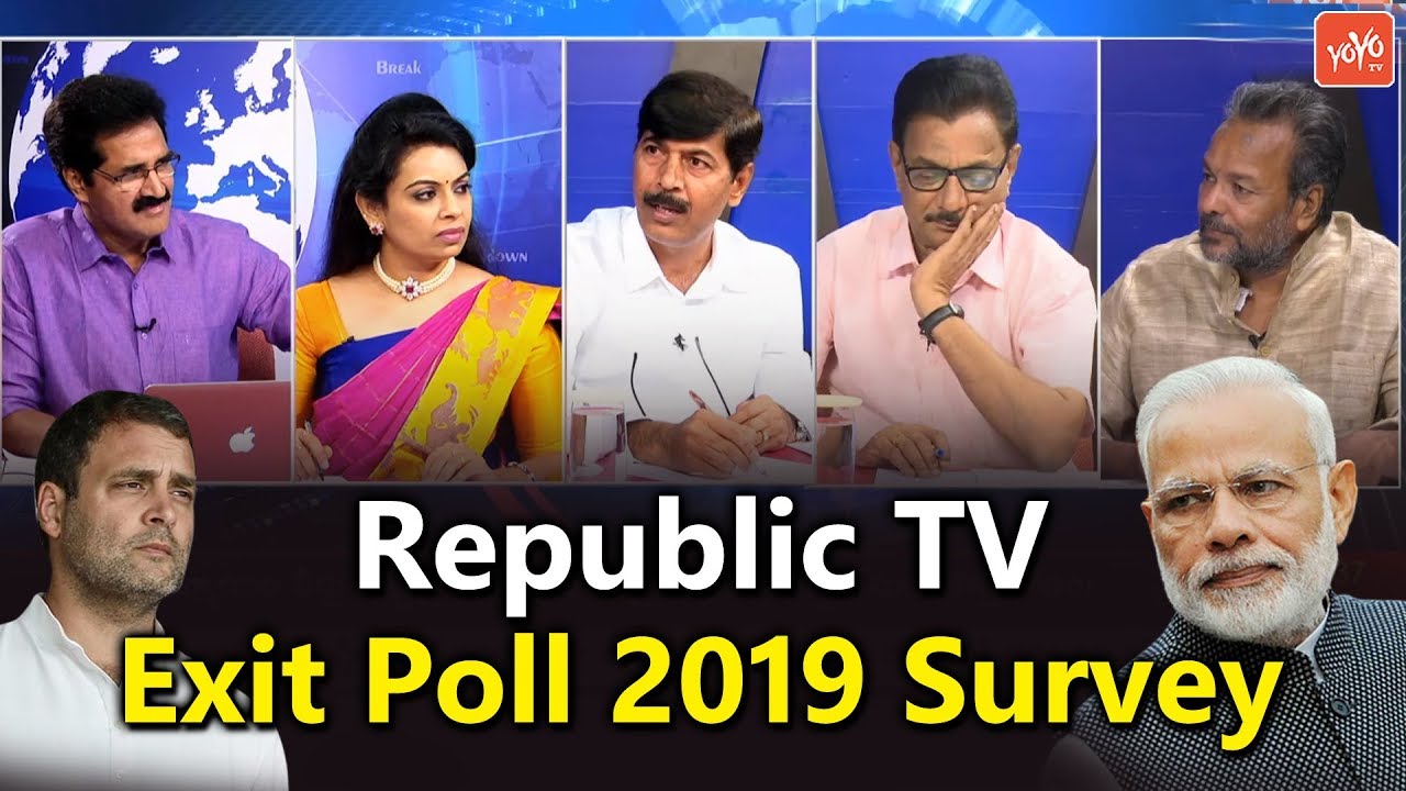 Republic TV Exit Poll 2019 Survey | BJP | Congress | Lok Sabha Election ...