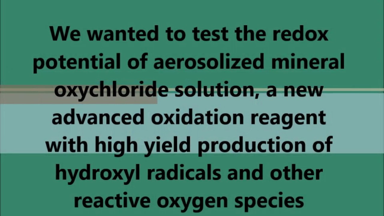 ORP effectivity of Bio-hydrox mineral oxychloride solution as an ...