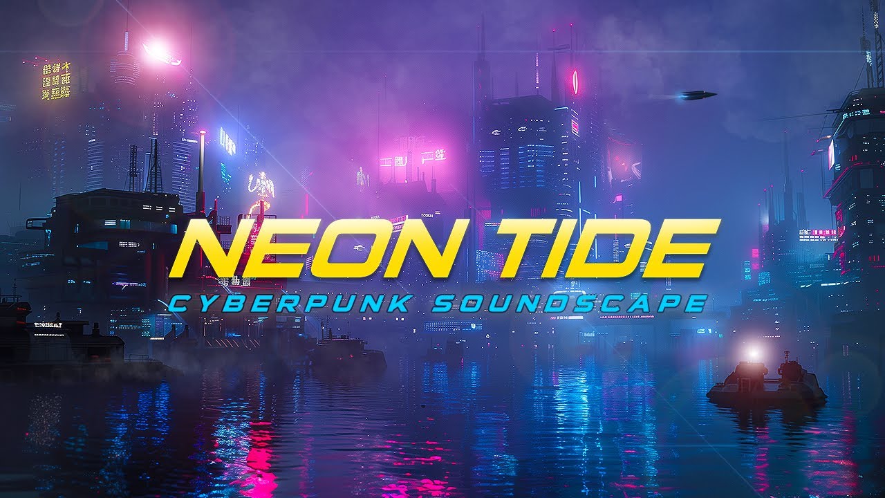 NEON TIDE: Cyberpunk City Ambient Waterfront at Night | For Deep Dark ...
