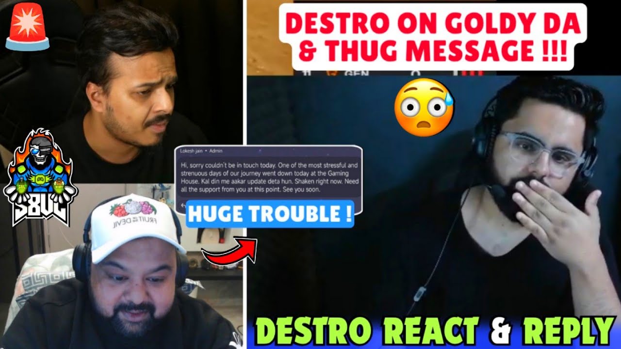 Goldy Da & Thug Reply 🚨 Huge Issue in S8UL Bootcamp 😳 Destro Reacts ...