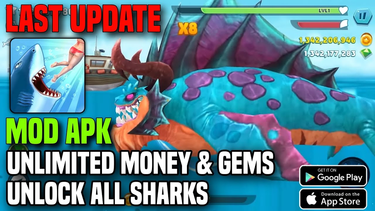 Hungry Shark Evolution Mod APK | Unlimited Money & Gems | Latest ...