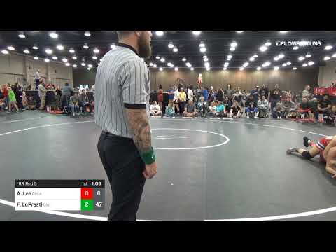 152 Lbs Rr Rnd 5 Angelina Lee Oklahoma Dual Vs Francesca LoPresti California Blue