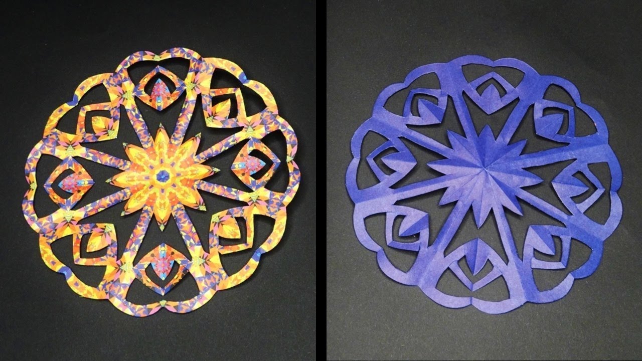 How to Make a Simple and Easy Paper Cutting Flower | Mandala Paper Art ...