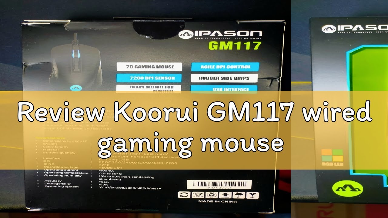 Review Koorui GM117 wired gaming mouse - YouTube