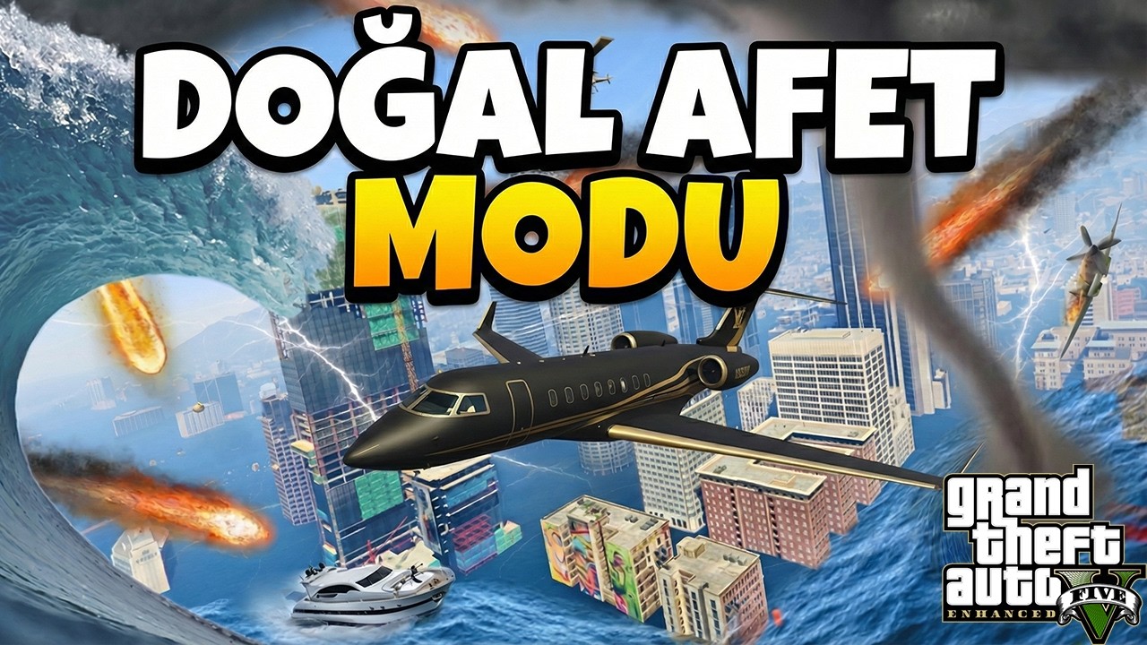 🌊 GTA 5 Enhanced Doğal Afet Modu Kurulum ! (Mega Tsunami, Meteor ...