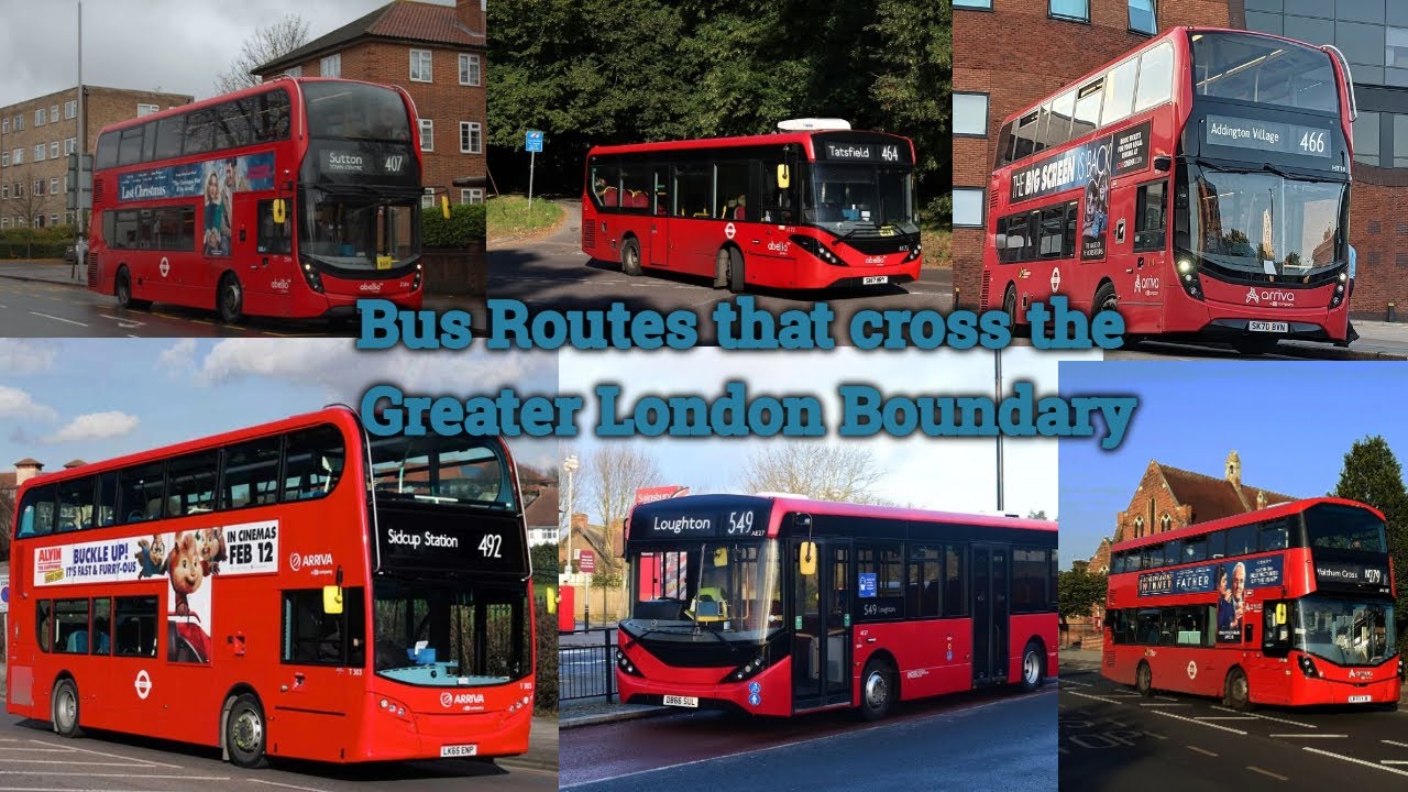 London Bus Routes that cross the Greater London boundary (REDONE) - YouTube
