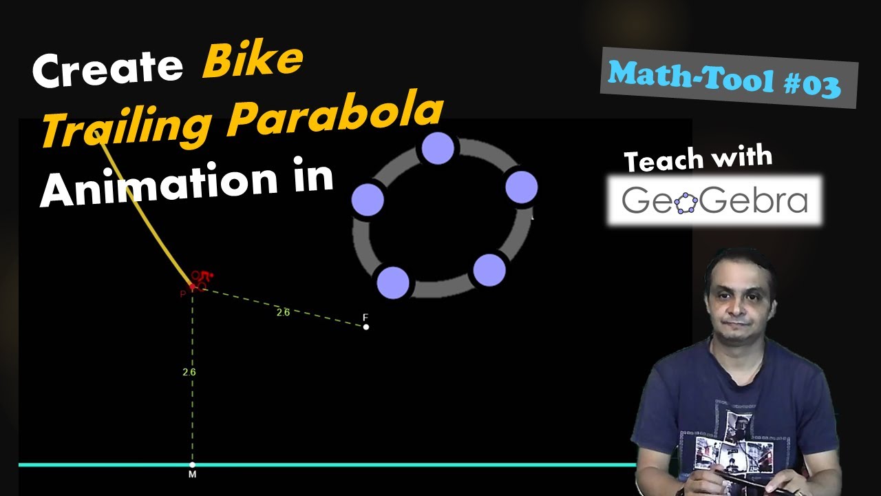Creating a 'Bike Trailing Parabola' animation in GeoGebra | #MathTool ...