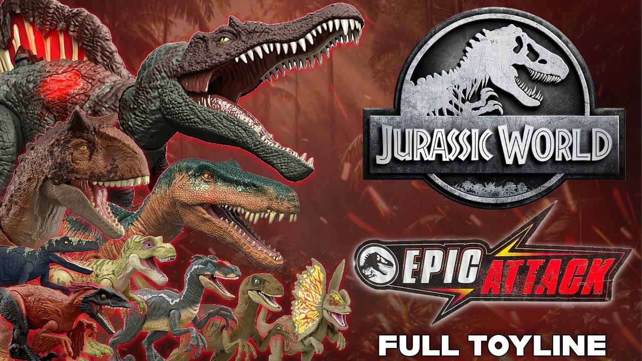Jurassic World Epic Attack ENTIRE Toyline Review + Scan Codes! - YouTube