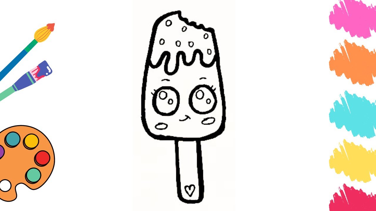 How to Draw a Popsicle & 14 Fun Items: Flower Pot, Burger, Ice Cream ...